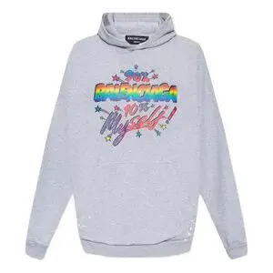 Balenciaga 90/10 Wide Fit Hoodie - Grey