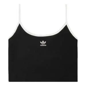 Adidas Originals Spaghetti Strap Cropped Tank Top - Black