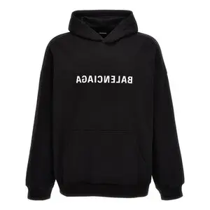 Balenciaga Balenciaga Reverse Logo Hoodie Black/white
