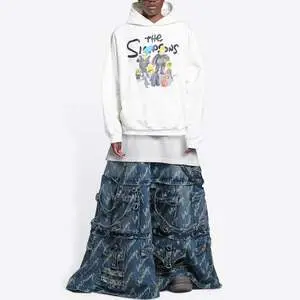 Balenciaga X The Simpsons Cotton Hoodie Wide Fit - White