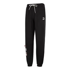 PUMA Team Badge Regular Track Pants - Black