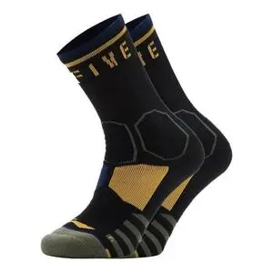 LI-NING Badfive Mid Cut Basketball Socks - Black/yellow