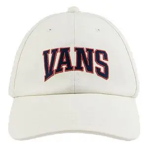 VANS Old Skool Classic Curved Bill Jockey Hat - White/black/red