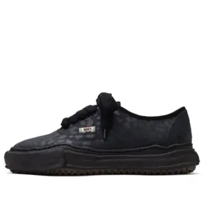 Mihara Yasuhiro Baker Og Sole Leopard Canvas Low-top Sneakers - Black