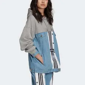 Adidas Denim Jacket Asia Sizing 'blue Grey