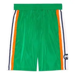 Gucci Swim Shorts With Interlocking G Detail - Green