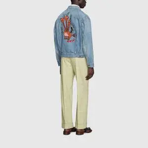 Gucci X Freya Hartas Animal Embroidered Denim Jacket