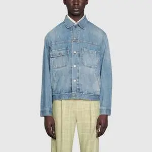 Gucci X Freya Hartas Animal Embroidered Denim Jacket