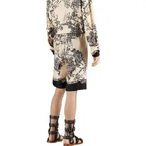 Gucci Silk Shorts With Roi Soleil Print