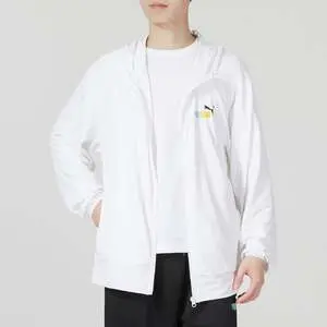 PUMA Hooded Zip-up Jacket - White
