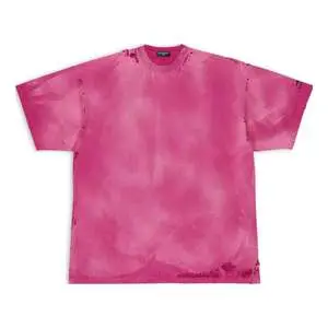 Balenciaga 3b Sports Icon Repaired Oversized T-shirt - Dark Fuchsia