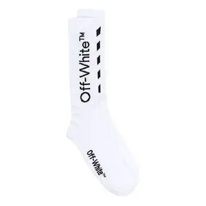 Off-White Off-White Diag Mid Length Socks White/black