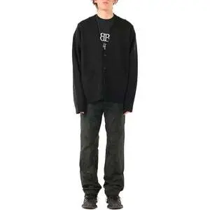 Balenciaga Tonal All Over Logo Cardigan