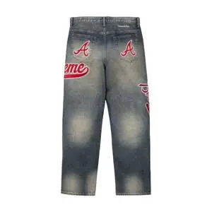 Supreme X Mitchell & Ness Atlanta Braves Loose Fit Jean - Blue
