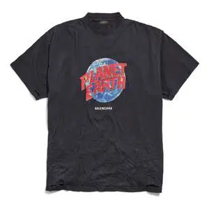 Balenciaga Planet Earth T-shirt Oversized - Black