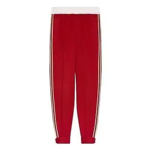 Gucci Military Cotton Drill Pants With Buckles - Red