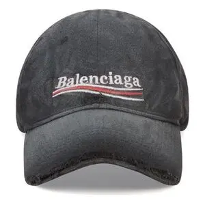 Balenciaga Political Campaign Destroyed Baseball Cap - Black