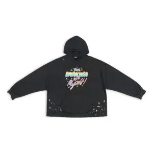 Balenciaga Balenciaga 90/10 Hoodie Wide Fit Washed Black