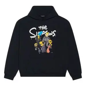 Balenciaga X The Simpsons Cotton Hoodie - Black