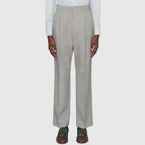 Gucci Sharkskin Wool Tailored Pants
