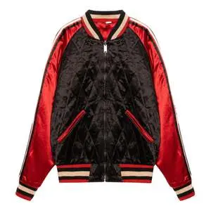 Gucci Reversible Acetate Bomber Jacket Red - Black