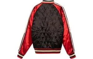 Gucci Reversible Acetate Bomber Jacket Red