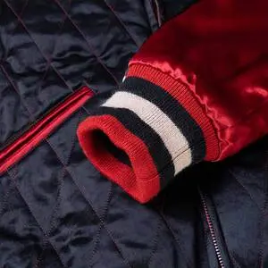 Gucci Reversible Acetate Bomber Jacket Red
