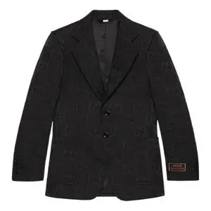 Gucci Jumbo Gg Canvas Jacket - Black