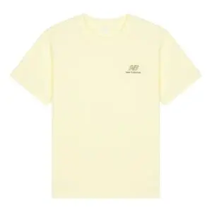 NEW BALANCE Unissentials Cotton T-shirt Asia Sizing - Light Yellow