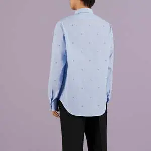Gucci Striped Cotton Poplin Shirt 'light Blue White