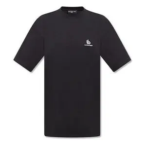 Balenciaga Sporty B Logo T-shirt Boxy Fit - Black