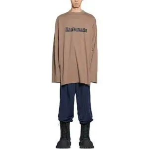 Balenciaga Caps Oversized Long Sleeve T-shirt
