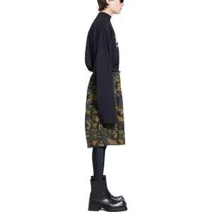 Balenciaga Camouflage Cargo Kick Shorts