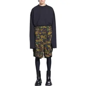 Balenciaga Camouflage Cargo Kick Shorts