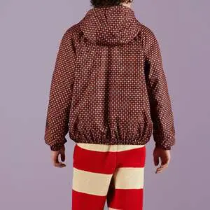 Gucci Geometric Houndstooth Zip-up Hooded Jacket