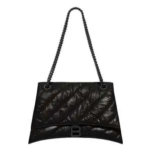 Balenciaga Crush Medium Chain Bag Quilted - Black