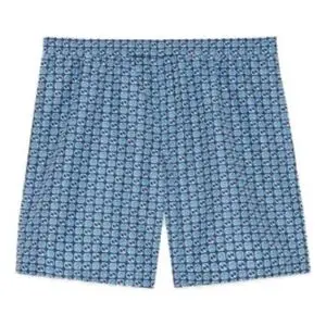 Gucci Interlocking G Print Nylon Swim Shorts - Blue