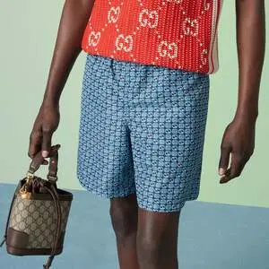 Gucci Interlocking G Print Nylon Swim Shorts