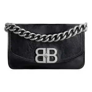 Balenciaga Bb Soft Small Flap Bag - Black