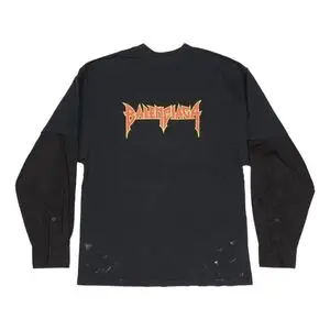 Balenciaga Metal Layered T-shirt - Black Faded