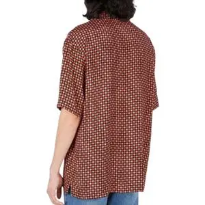 Gucci Geometric Houndstooth Print Bowling Shirt 'blue