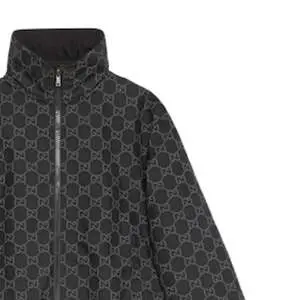 Gucci Reversible Gg Ripstop Nylon Jacket 'black Grey