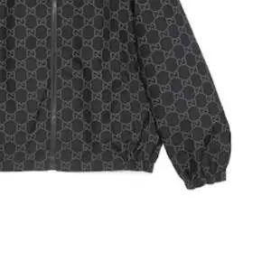 Gucci Reversible Gg Ripstop Nylon Jacket 'black Grey