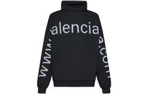 Balenciaga Logo Print Popover Hoodie