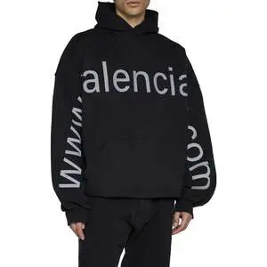 Balenciaga Logo Print Popover Hoodie