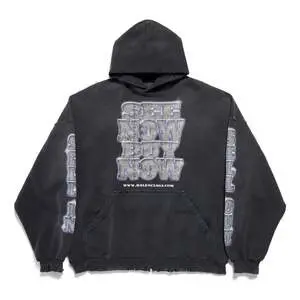 Balenciaga See Now Buy Now" Hoodie - Black