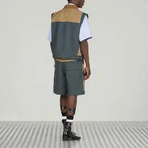 Gucci Cotton Canvas Bermuda Gg Insert Shorts