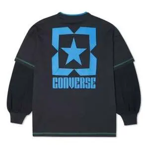CONVERSE Logo Detail Long Sleeve Sweater