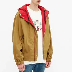 Gucci Reversible Logo Arm Hooded Jacket