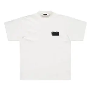 Balenciaga Gaffer Logo Large Fit T-shirt - Ecru